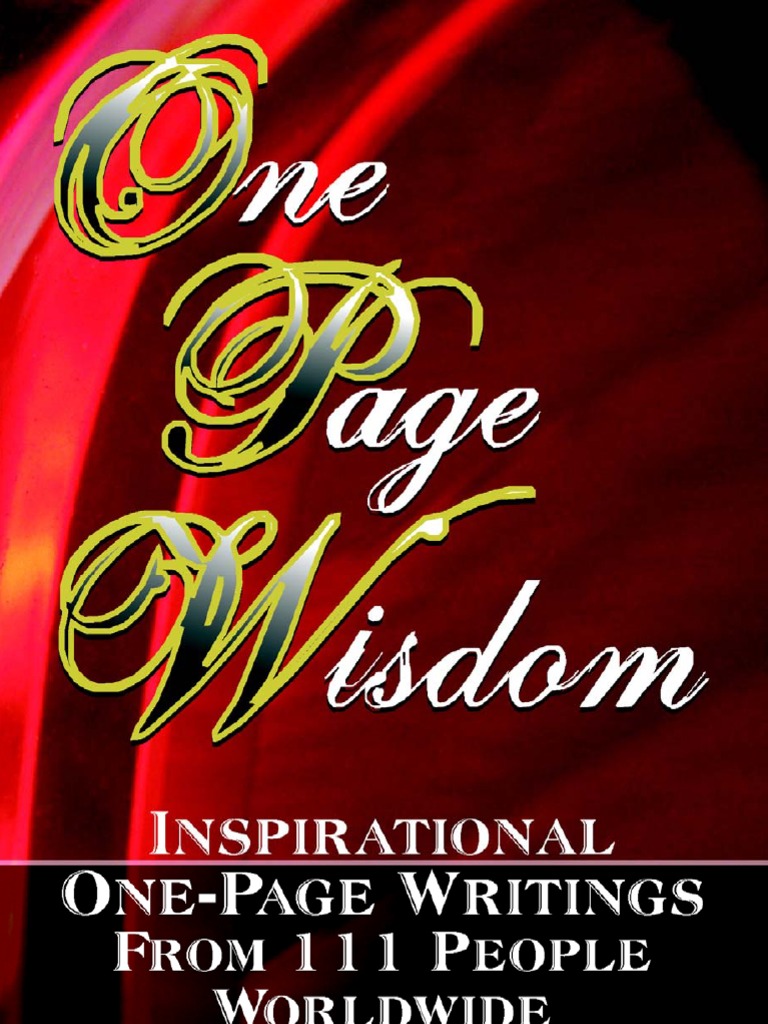 onepagewisdom_bookone | Portable Document Format | Wisdom