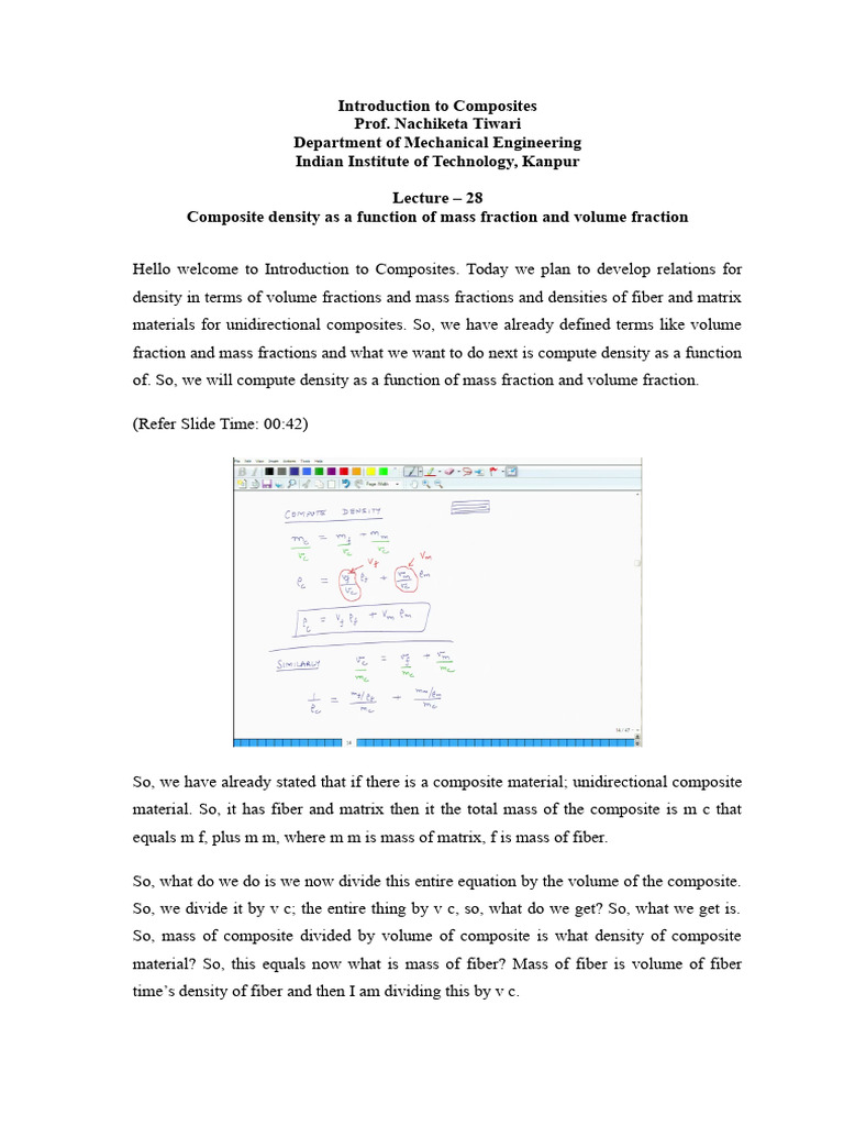 Lec 28 | PDF | Density | Composite Material