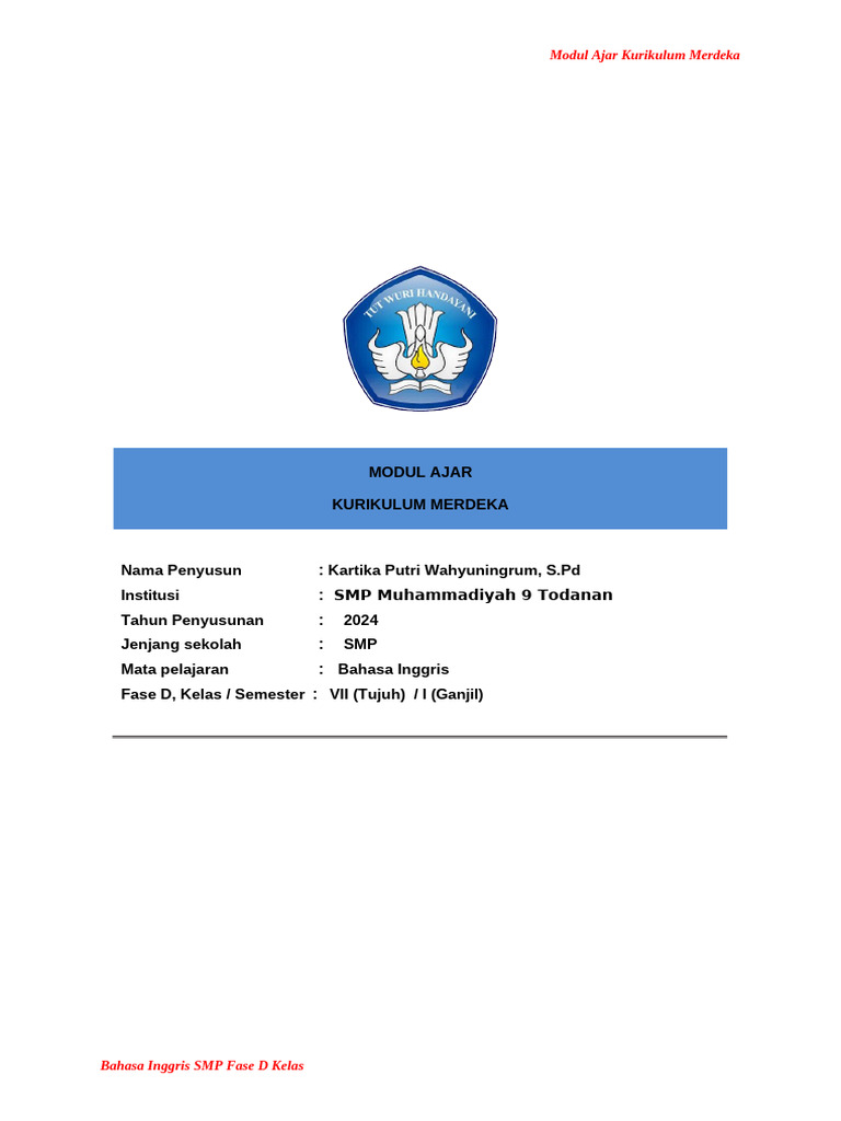 modul kls 7 b ing | PDF