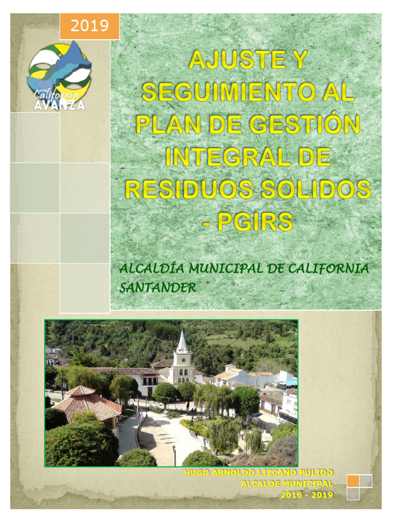 Actualizacion Del PGIRS - California | PDF | Residuos | Gestión de residuos