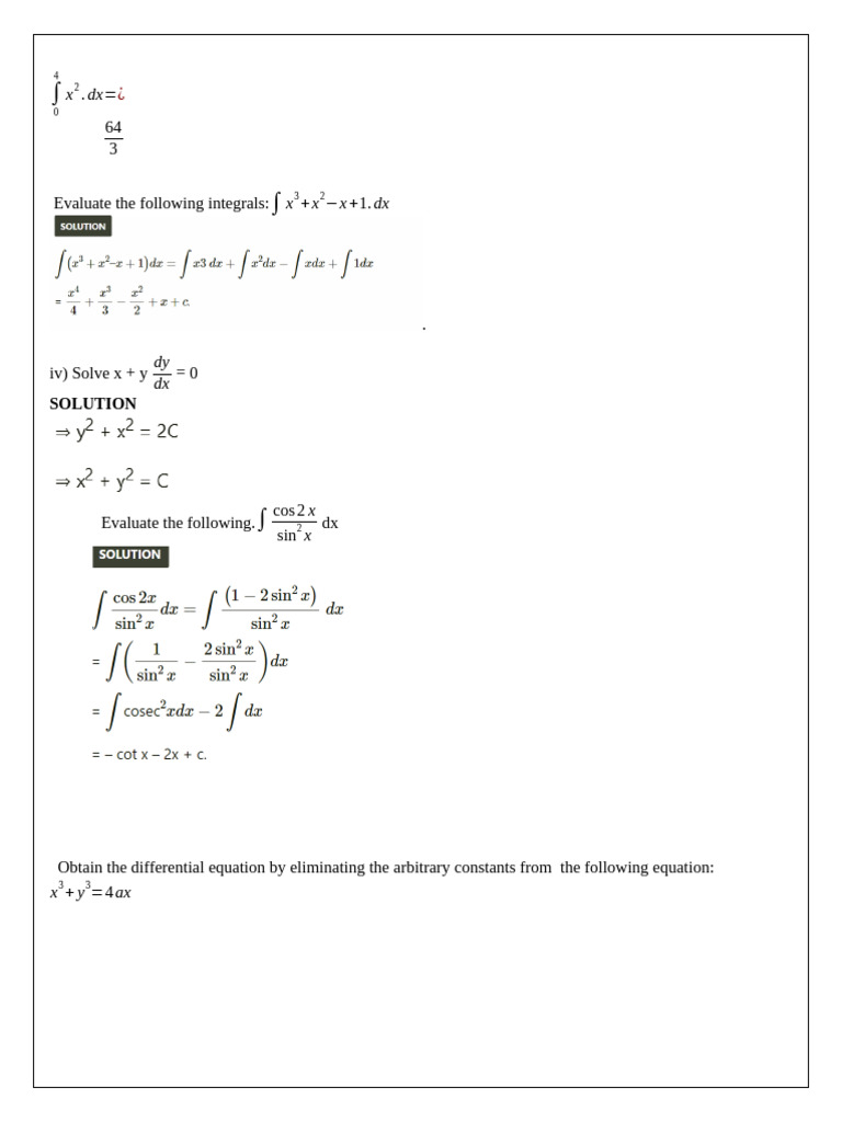 intergration and DE | PDF