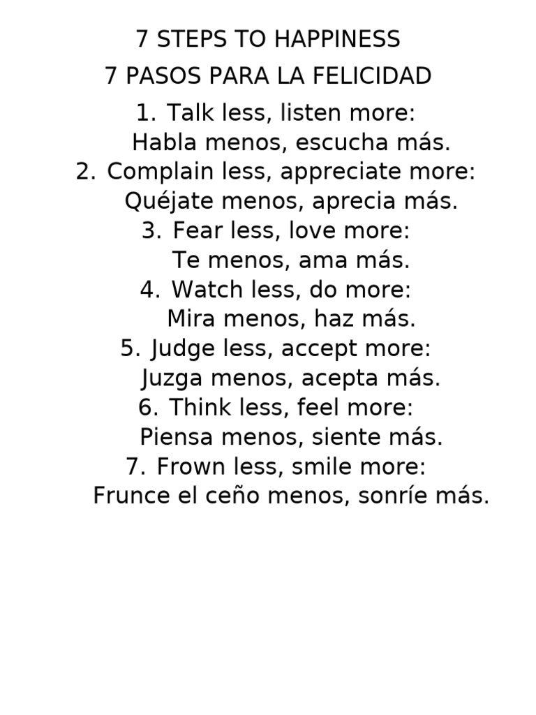 7 Steps to Happiness | PDF