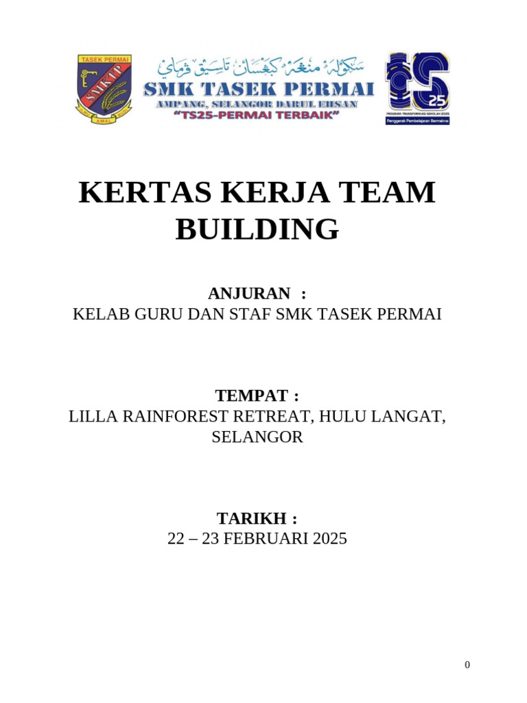 KERTAS KERJA TEAM BUILDING | PDF