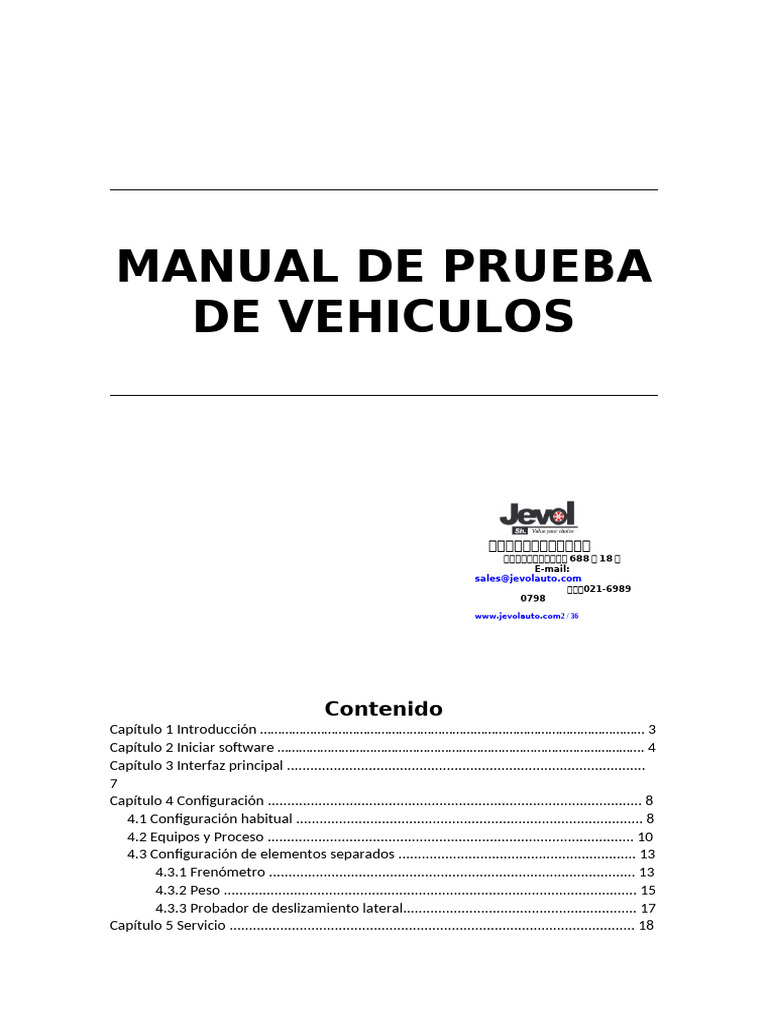 MANUAL JEVOL | PDF | Brake | Vehicles