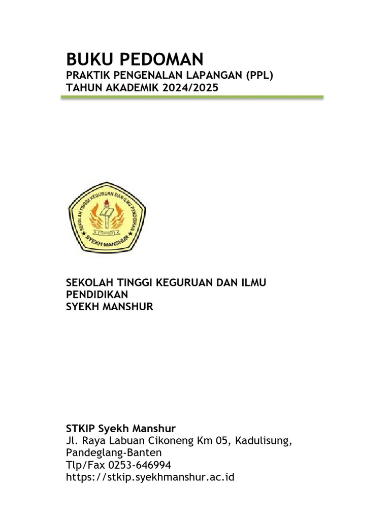 DAFTAR ISI PEDOMAN PPL | PDF