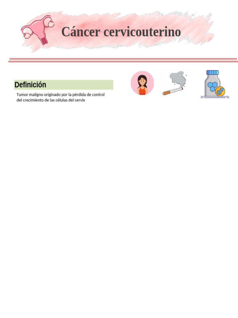 Cáncer Cervicouterino: Prevención y Diagnóstico | PDF | Cáncer de ...