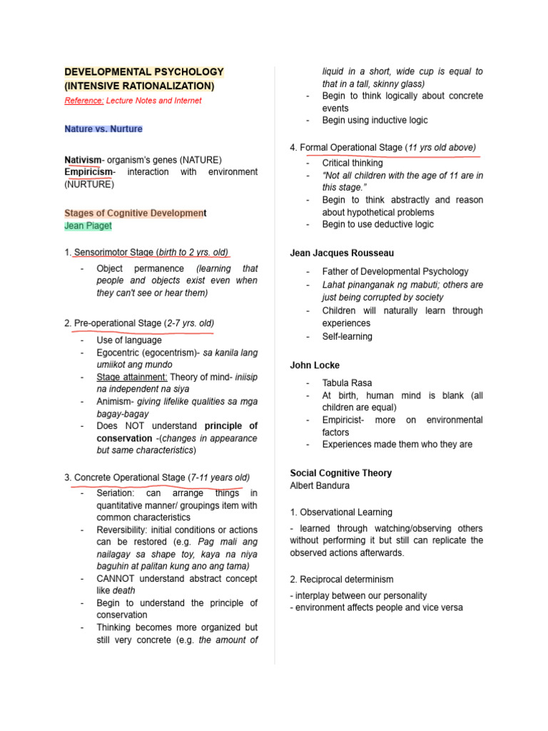 (F2F) DevPsych - (Diagnostic Test Rationalization) | PDF | Attachment ...