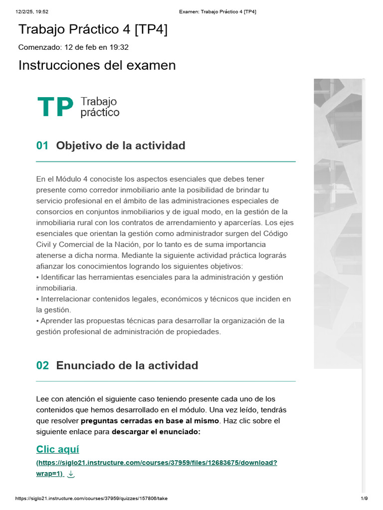 Trabajo Práctico 4 (TP4) Adm y Gestion in Roxy (95) 2025 | PDF | Bienes raíces | Inversiones