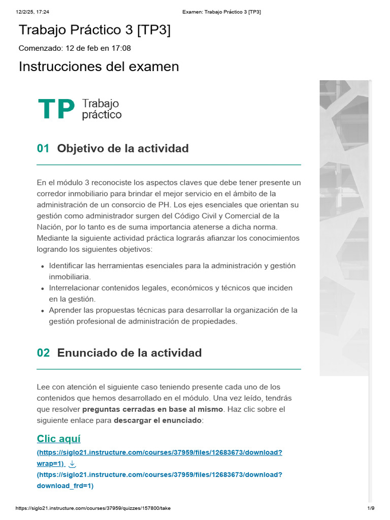 Trabajo Práctico 3 (TP3) ADM GES Y CON Oscar 2025 | PDF | Propiedad | Consorcio