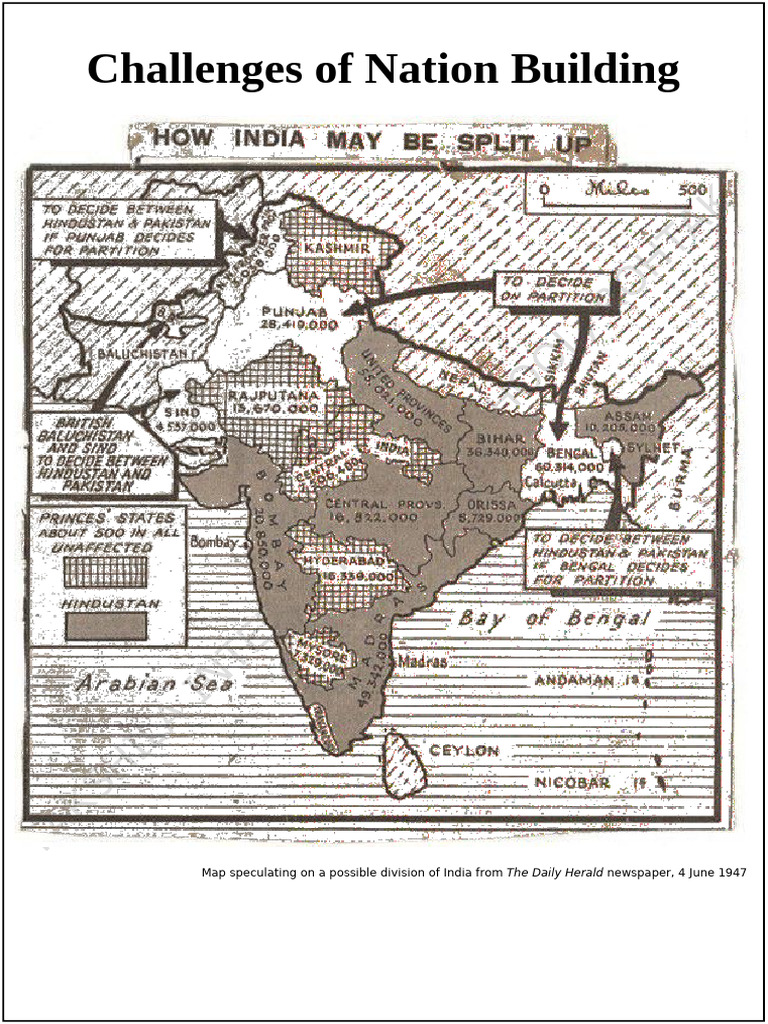 Challenges of Nation Building | PDF | Partition Of India | Mahatma Gandhi