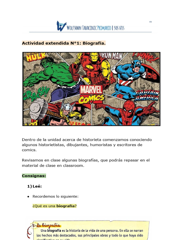 Biografía de Stan Lee, creador de Marvel | PDF