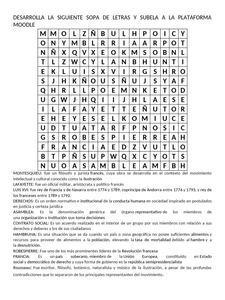 Sopa de Letras: Historia y Filosofía | PDF | Francia | Gobierno
