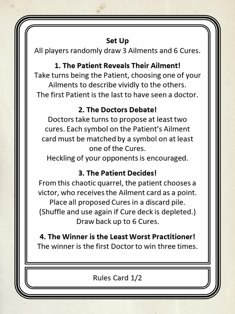 Trust Me, I'm A Doctor - Rules.en | PDF