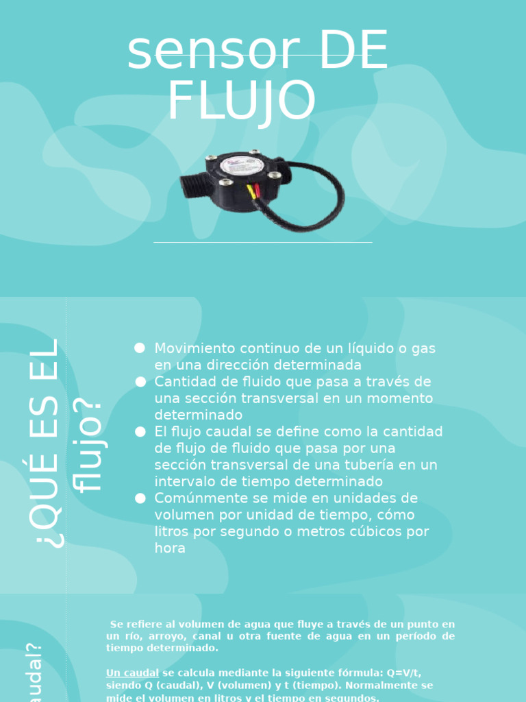 Sensor de Flujo | PDF | Descarga (hidrología) | Volumen