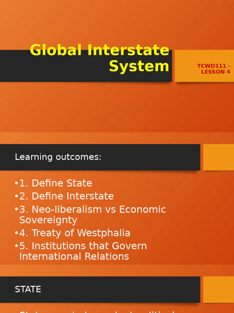 LESSON-4-THE-GLOBAL-INTERSTATE-SYSTEM | PDF | Global Politics ... LESSON-4-THE-GLOBAL-INTERSTATE-SYSTEM | PDF | Global Politics ...