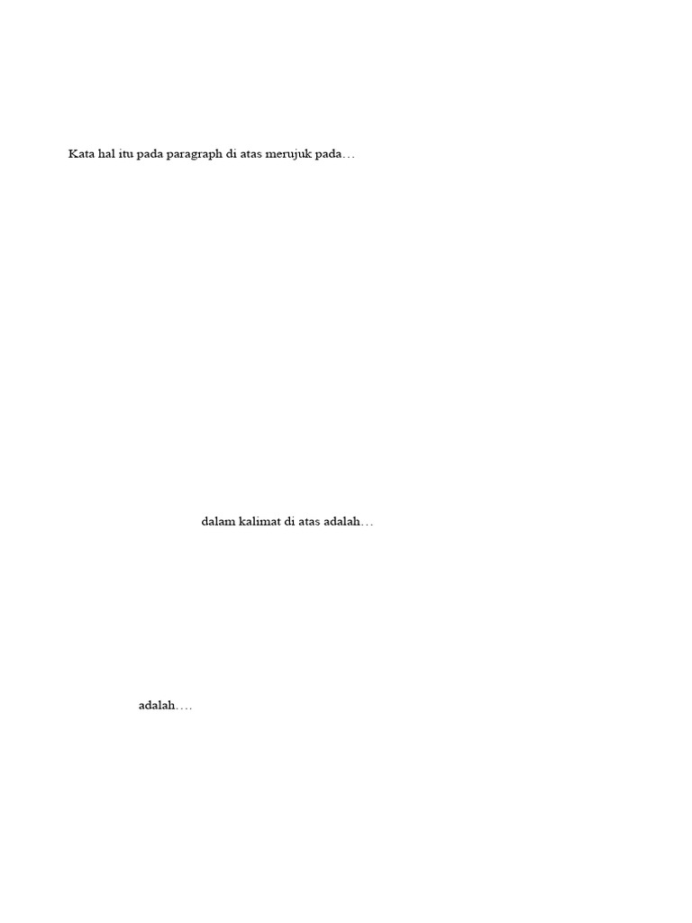 Latihan Soal Untuk Peserta Didik Kelas XII Bahasa Dan Sastra Indonesia 2023-2024 | PDF