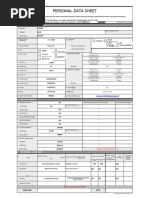 PERSONAL DATA SHEET PDS Editable | PDF | Government