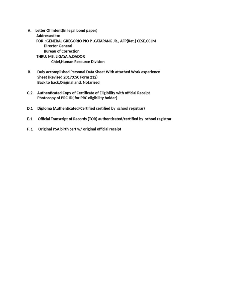 Job Application Document Checklist | PDF