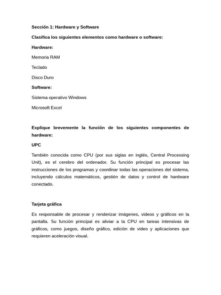 Tarea Informatica | PDF | Hardware de la computadora | Periférico