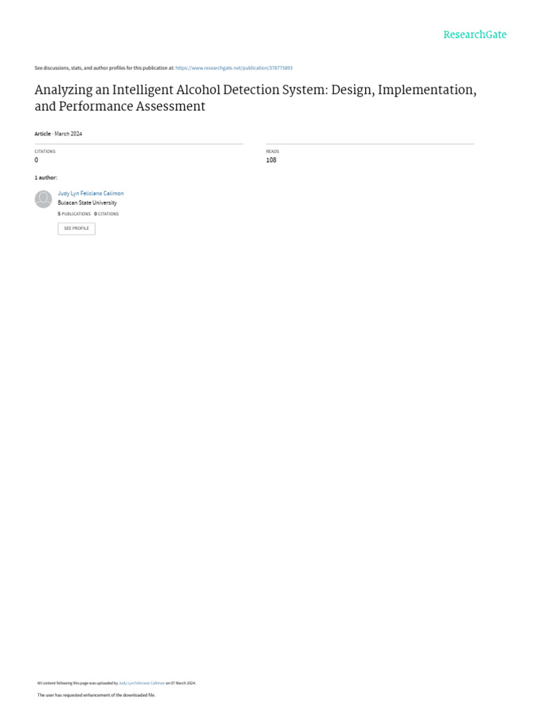 Analyzingan Intelligent Alcohol Detection System Design ...