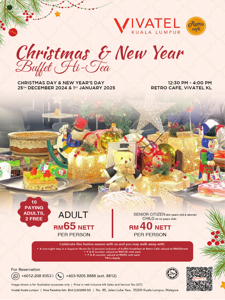 Christmas New Year Hi Tea Buffet Menu | PDF | Fruit Preserves | Cakes