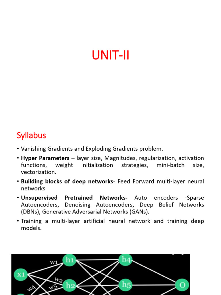 Deep Learning UNIT-II Part1 | PDF | Learning | Statistical Classification