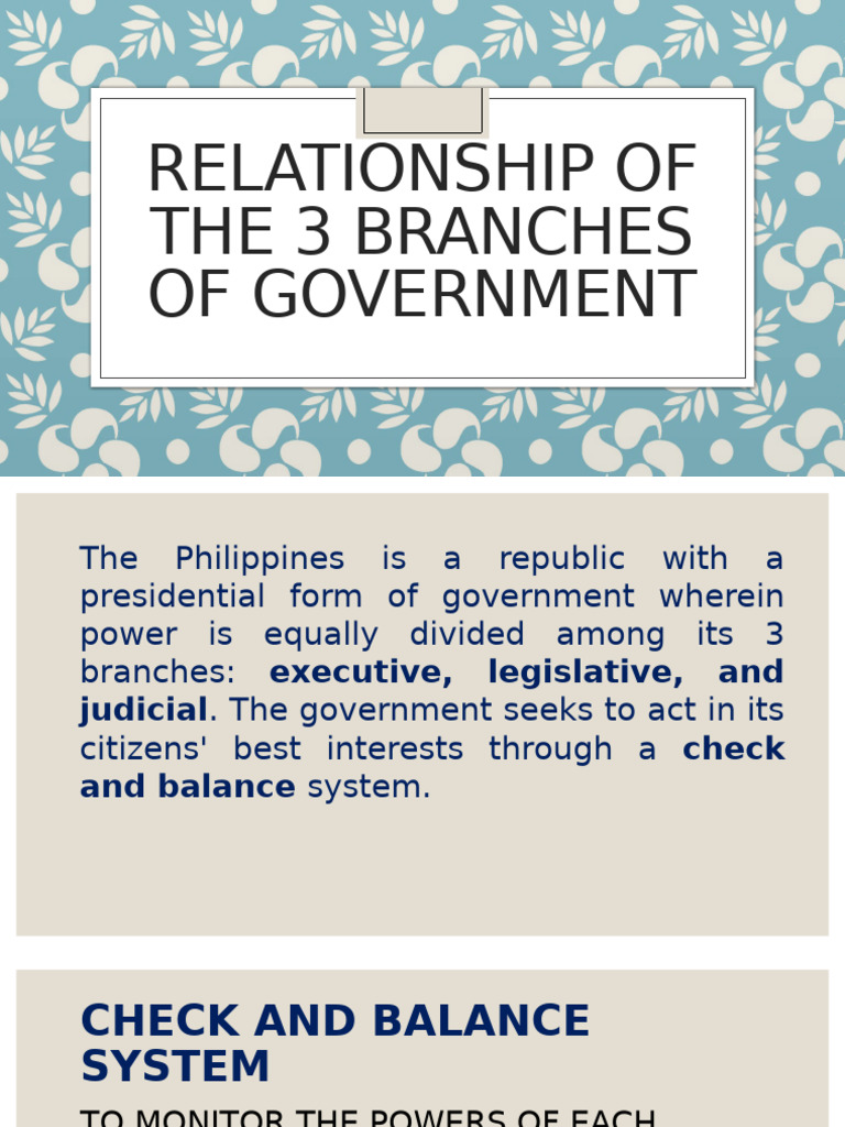 Relationship of The 3 Branches | PDF