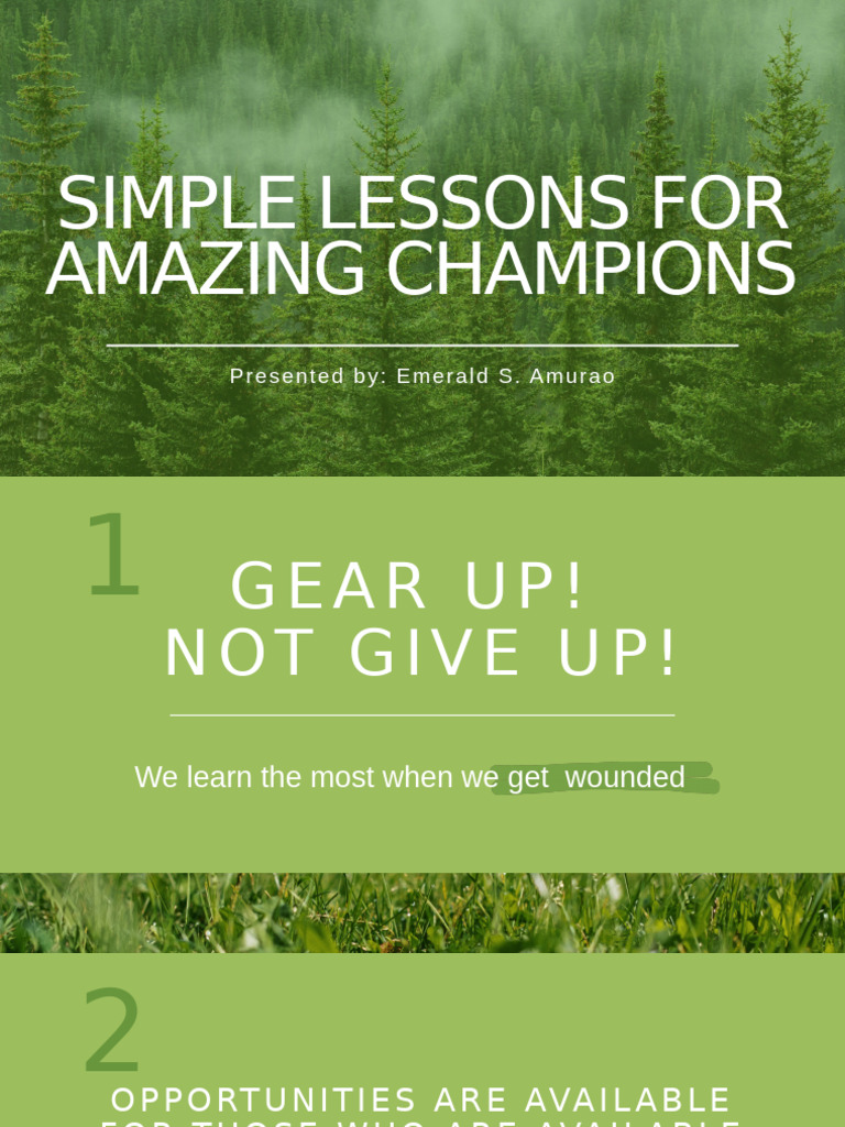 Champion Mindset: Key Lessons for Success | PDF