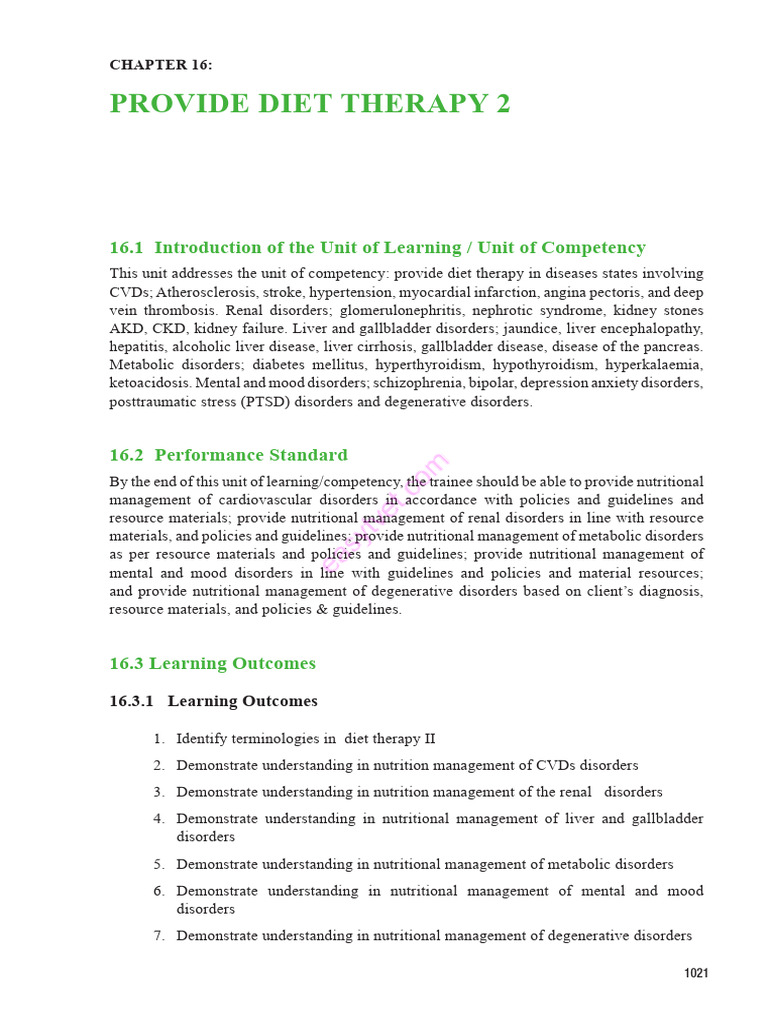 Diet Therapy for Disease Management | PDF | Cardiovascular Diseases ...