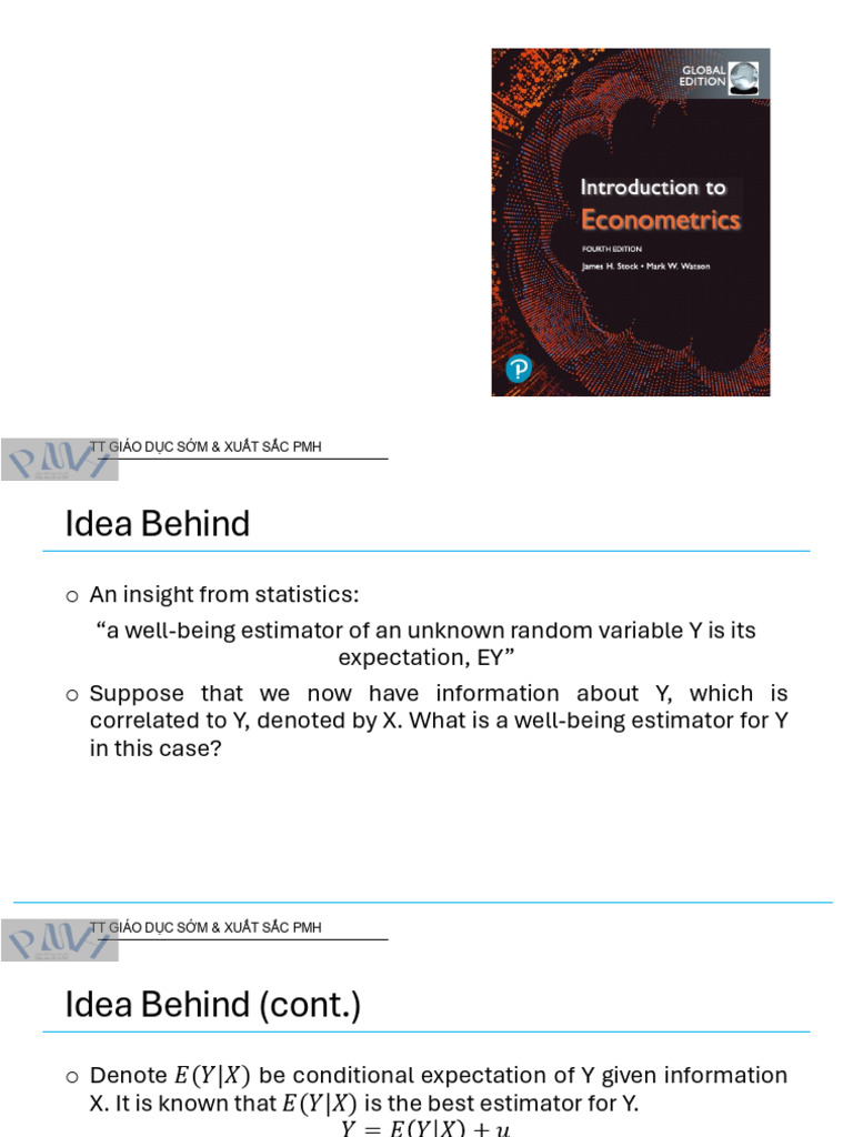 Chap 4 Linear Regression With One Regressor | PDF | Ordinary Least Squares | Linear Regression