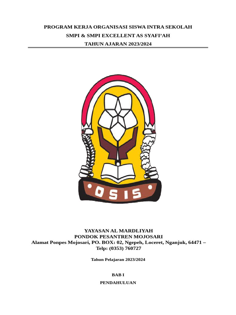 Program Kerja OSIS 2023/2024 | PDF