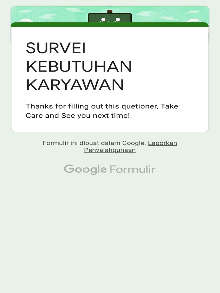 Survei Kebutuhan Karyawan | PDF