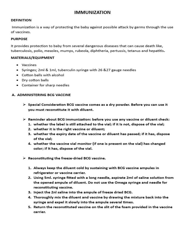 IMMUNIZATION-LECTURE-DEMO | PDF | Vaccines | Injection (Medicine)