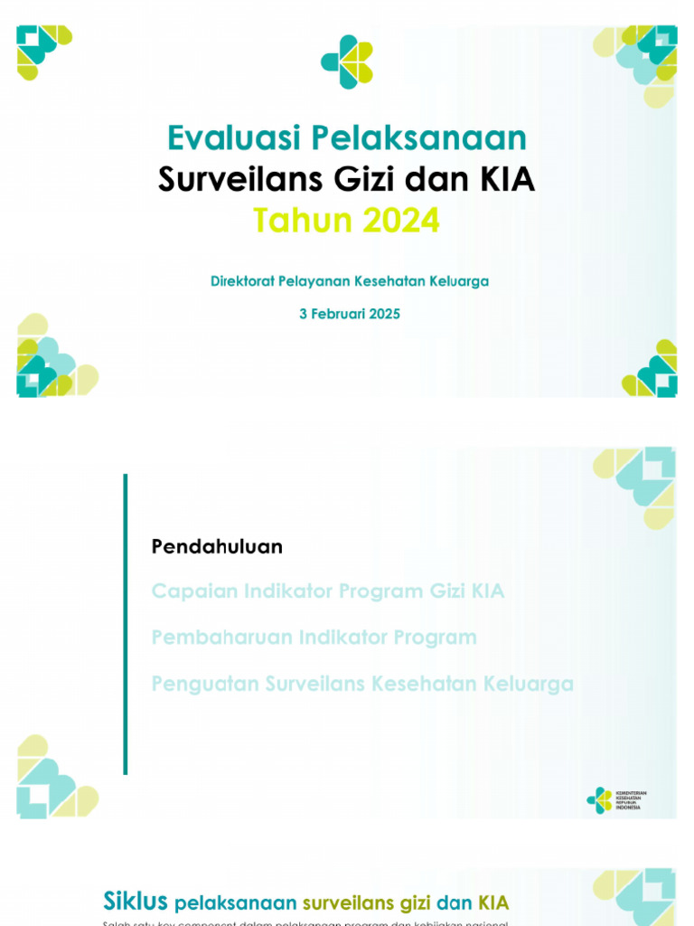Evaluasi Pelaksanaan Surveilans Gizi dan KIA tahun 2024 | PDF