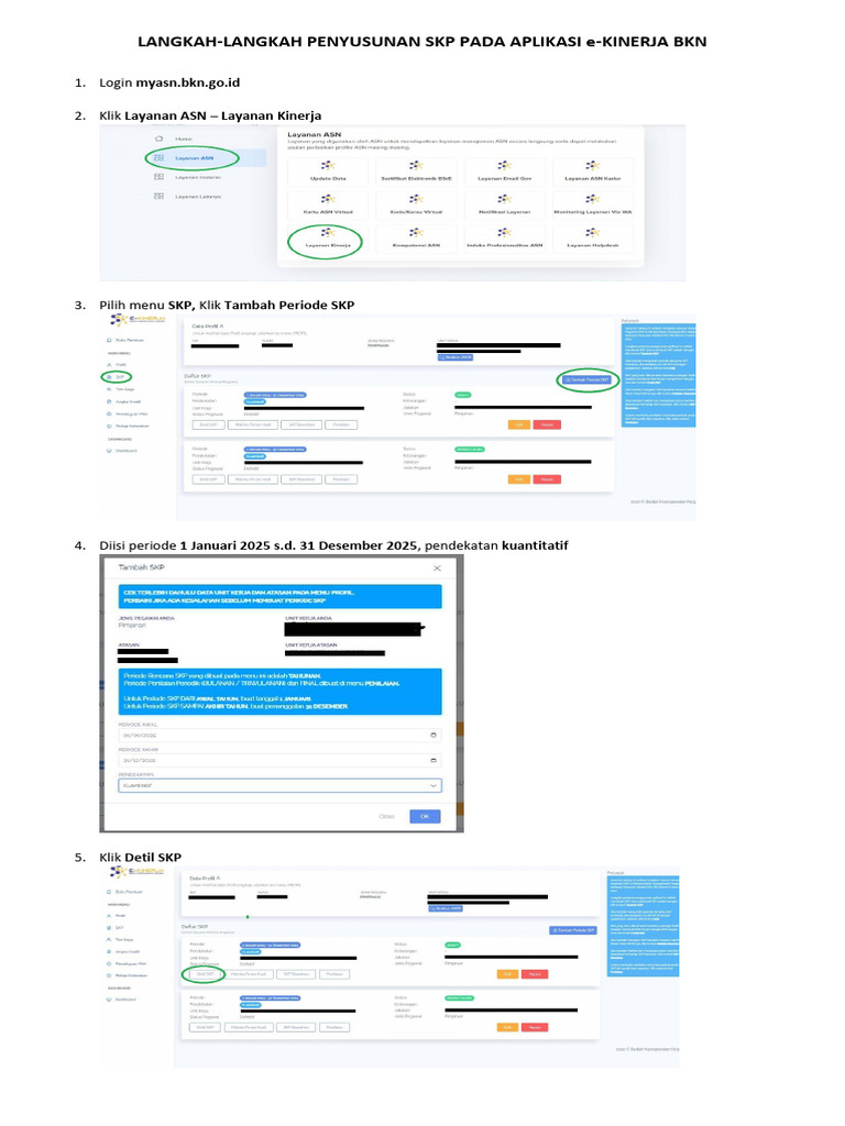 Langkah-Langkah Penetapan SKP 2025 | PDF