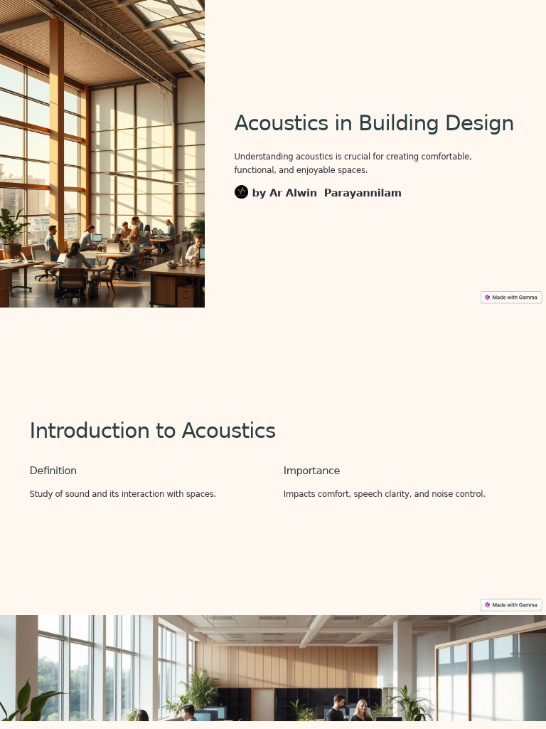 Acoustics in Building Design | PDF