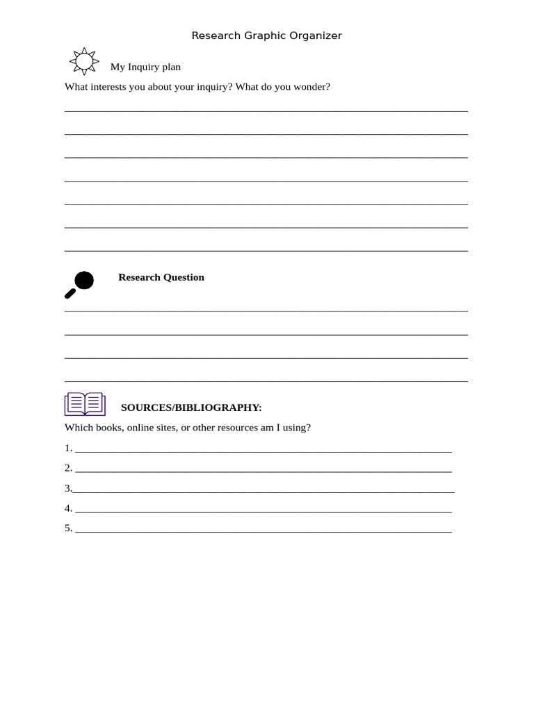 Research Graphic Organizer 1 | PDF