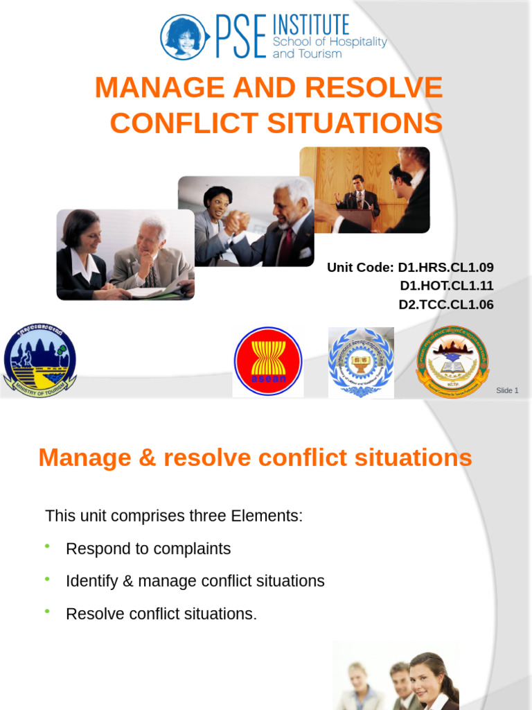 Manage & Resolve Conflict Situation | PDF | Conflict Resolution ...
