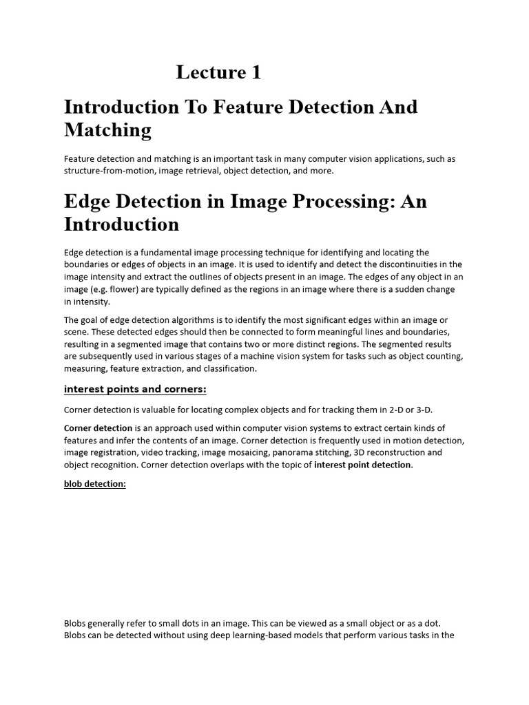 Computer Vision Unit 3 | PDF | Algorithms | Applied Mathematics