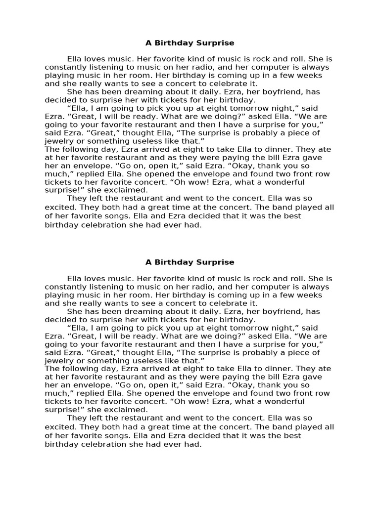 A Birthday Surprise RAW | PDF