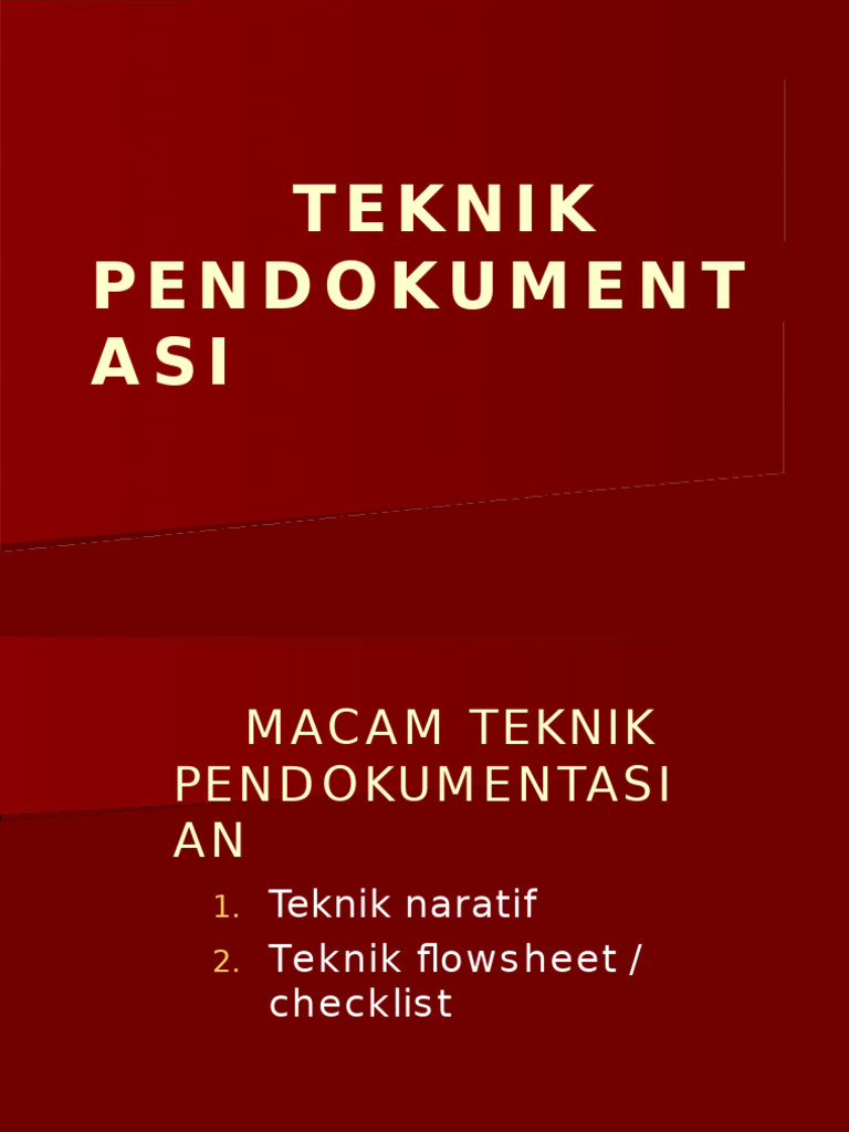 Teknik Pendokumentasian | PDF