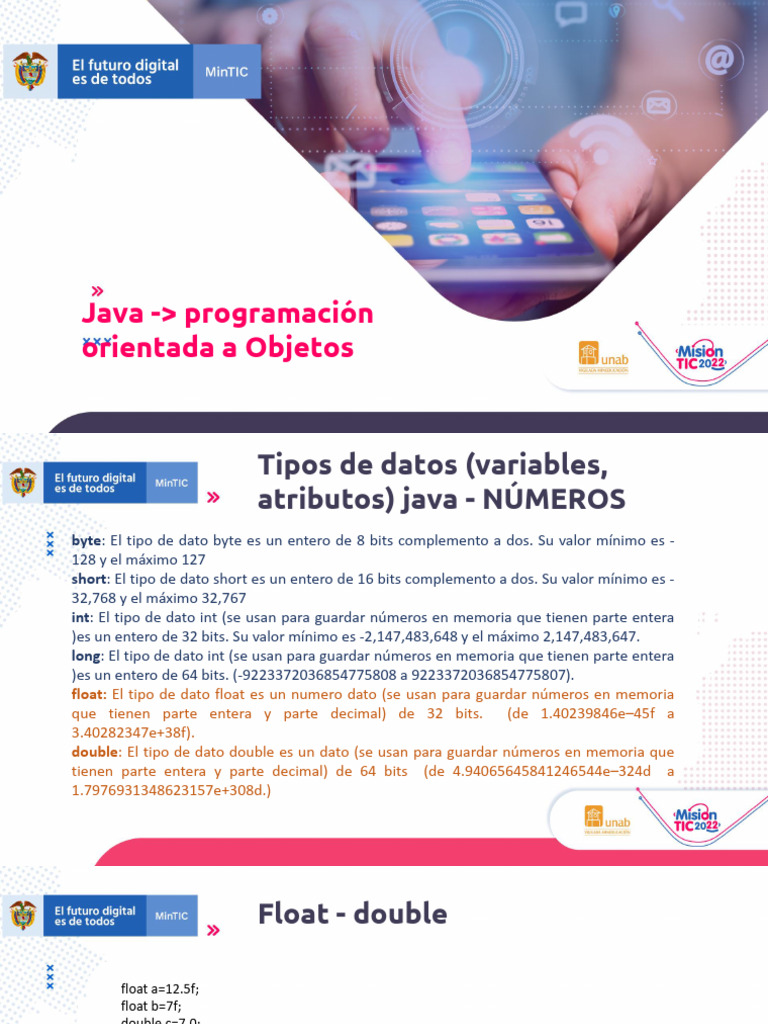 tipos de datos | PDF | Tipo de datos | Java (lenguaje de programación)
