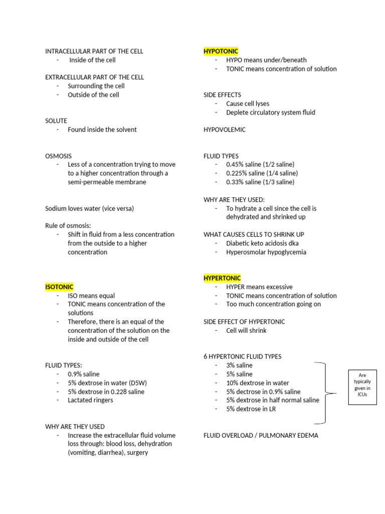 Isotonic Hypotonic Hypertonic | PDF | Saline (Medicine) | Clinical Medicine