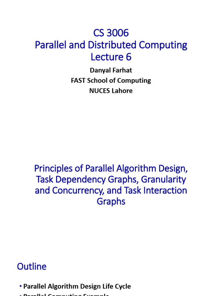 Lecture 6 Principles of Parallel Algorithm Design | PDF | Parallel ... Lecture 6 Principles of Parallel Algorithm Design | PDF | Parallel ...