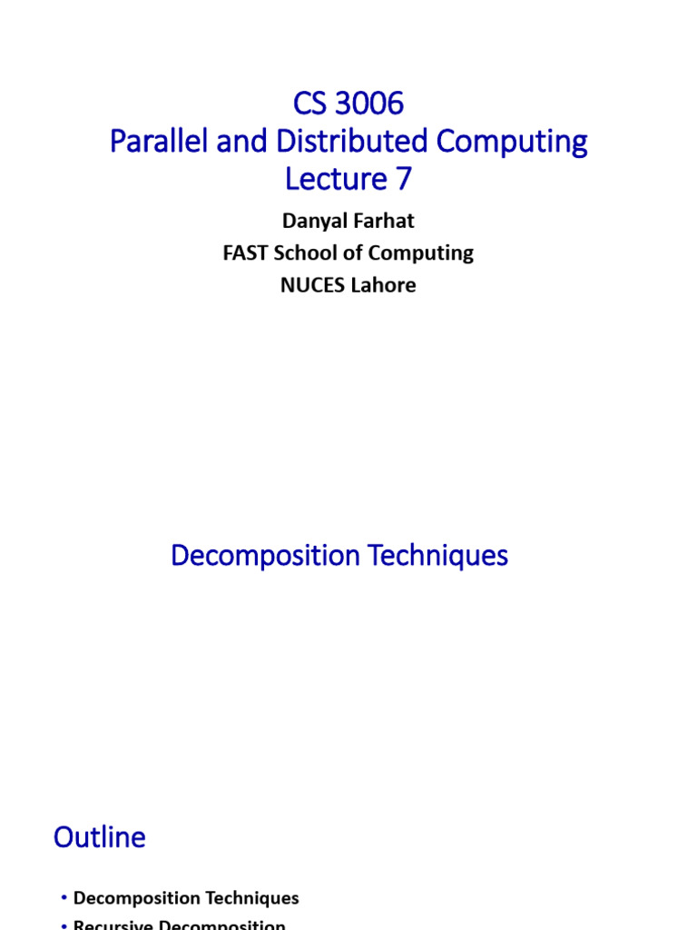Lecture 7 Decomposition Techniques Pdf Computing Computer Programming 6187
