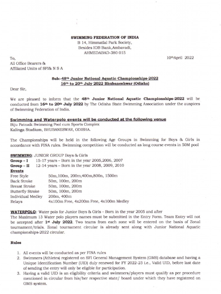Junior Circular 2022 | PDF