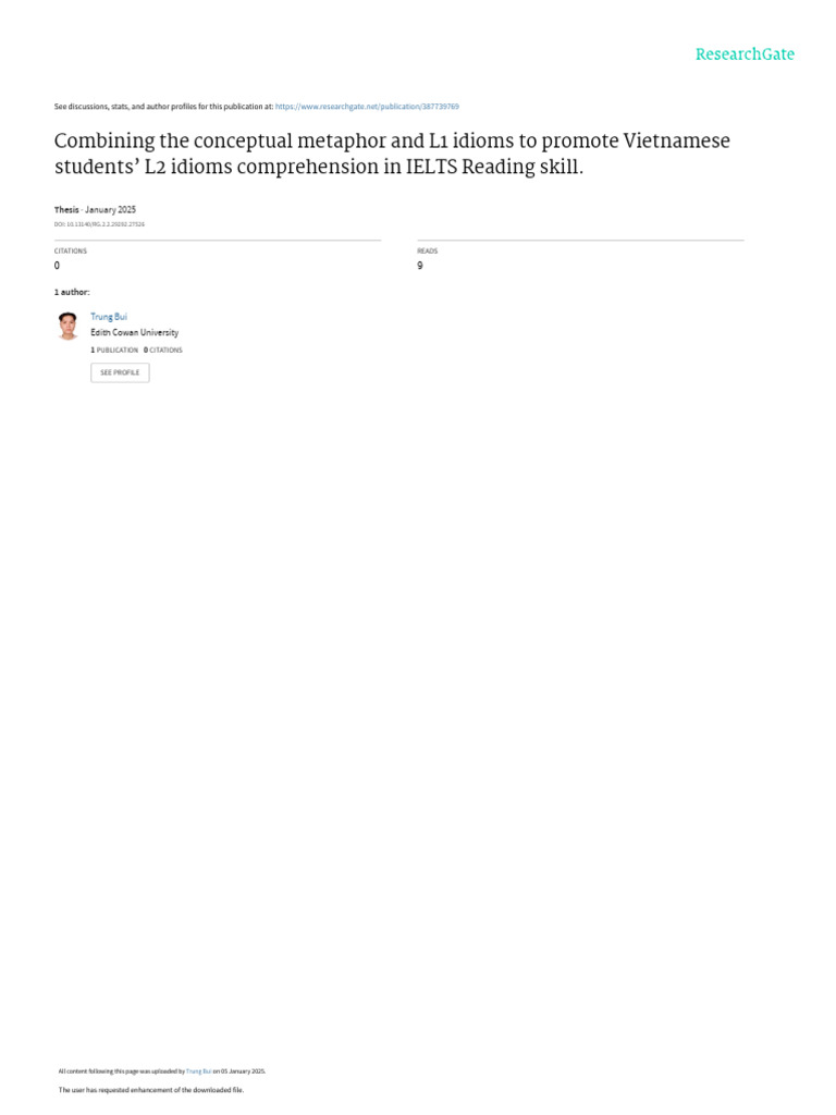 Boosting Vietnamese IELTS Idioms | PDF | Reading Comprehension | Second ...