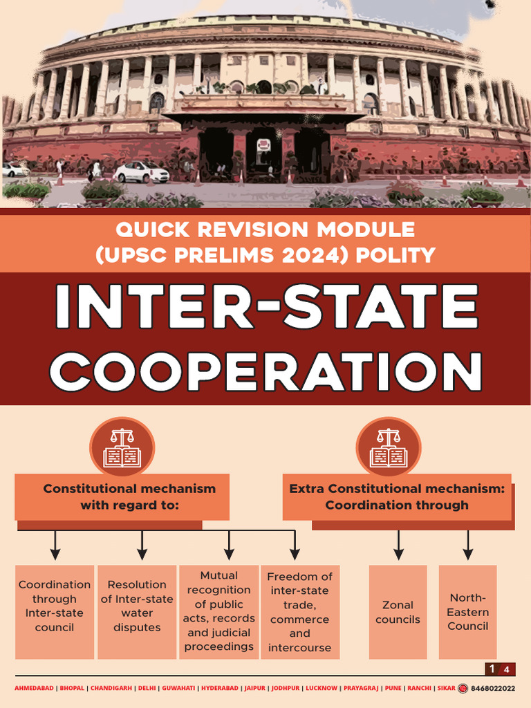UPSC Polity: Inter-State Relations | PDF | Government | Government Of India