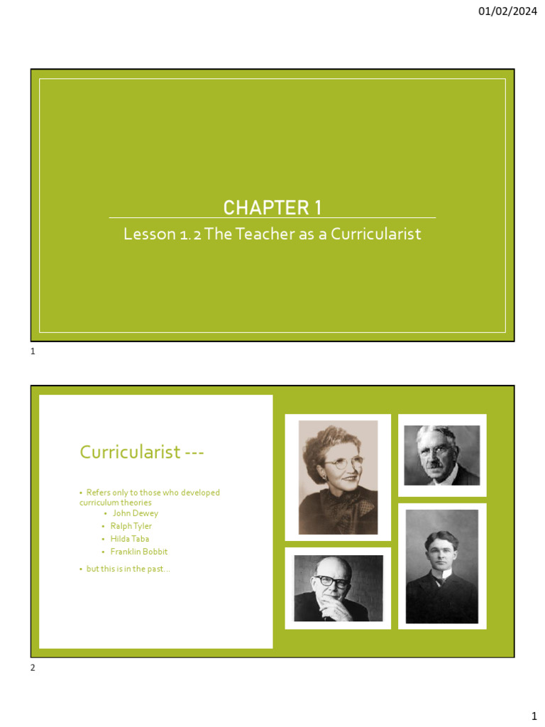 Chapter-1-Lesson-1.2_121025 | PDF | Curriculum | Teachers