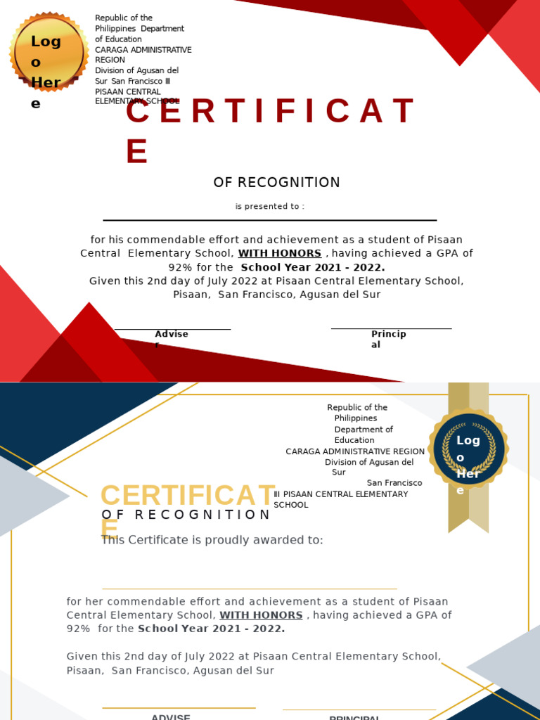 CERT.-OF-RECOGNITION-WITH-HONORS | PDF